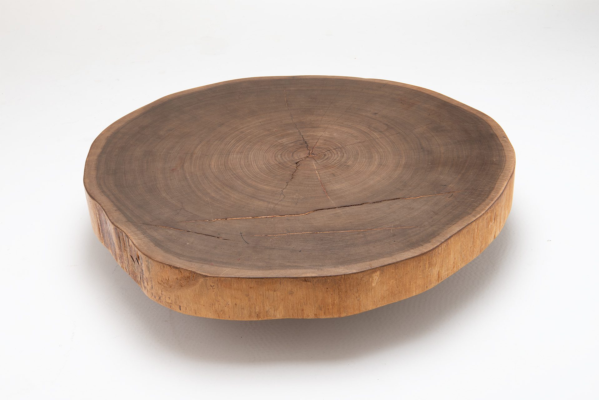 Low Walnut Tree Trunk Table - 1950s | Modest Furniture